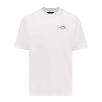 Amiri Wei&szlig;e T-Shirts und Polos mit geripptem Kragen - - Tops - Herren - Wei&szlig; - L