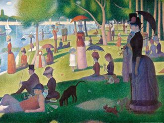 1art1 Georges Seurat Poster EIN Sonntagnachmittag Auf Der Insel La Grande Jatte Kunstdruck Bild 80x60 cm