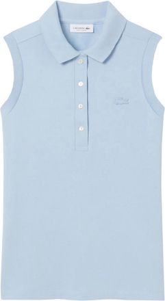 Lacoste Femme, Tops, Bleu, Taille: 38 FR L.12.D Polo Stretch Slim Fit Sans Manches