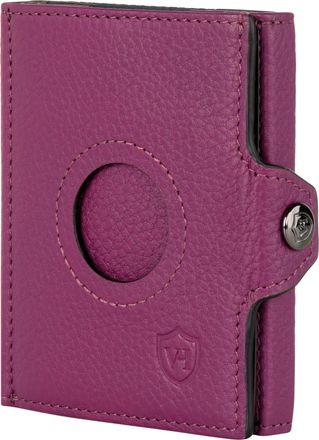 Von Heesen Airtag Slim Wallet mit XL M&uuml;nzfach & RFID-Schutz - Airtag Portmonee Herren klein aus echtem Leder - Mini Geldb&ouml;rse - Kreditkartenetui Kartenetui - Por