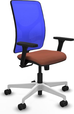 Piqueras y Crespo B&uuml;rostuhl mit 3D-Armlehnen, h&ouml;henverstellbare Lendenwirbelst&uuml;tze, ausgestattet mit 3 Positionen und Schneideschaum, mit Rollen von 65 mm, Nylon, Blau/