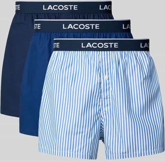 Lacoste Boxer mit elastischem Logo-Bund im 3er-Pack