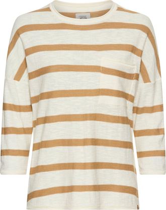 Camel Active Damen Boxy Strickpullover mit 3/4-&Auml;rmeln Milchwei&szlig;, Womenswear-XL