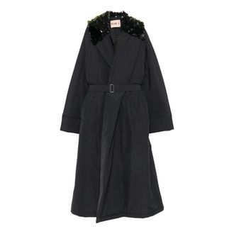 Plan C Plan C, Femme, Manteaux, Bleu, Taille: 38 FR Manteau Ceintur&eacute;