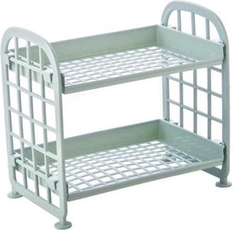 Garneck Lagiges Kunststoff aufbewahrungsregal für Küche und Bad Platzsparendes Organizer Regal für Arbeitsplatte Robust Korrosionsbeständig Abnehmbar Nordic B