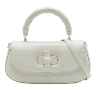 Gucci Pre-owned Bamboo Top Handle Satchel - - Pre-owned - Damen - Wei&szlig; - ONE SIZE