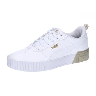 Puma Puma Women Carina 2.0 Metallic Dream Sneaker, Puma White-Puma Gold-Matte Puma Gold, 38.5 EU
