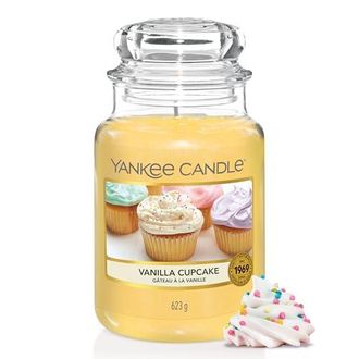 Yankee Candle Company Duftkerze im Glas (groß) | Vanilla Cupcake | Kerze mit langer Brenndauer bis zu 150 Stunden | Perfekte Geschenke für Frauen