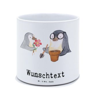 Mr. & Mrs. Panda Personalisierter XL Blumentopf Pinguin Bester Opi der Welt - Personalisierte Geschenke, Gro&szlig;er &Uuml;bertopf F&uuml;r Hochzeit Mit Gravur, Namen, Geburtstag, Gr