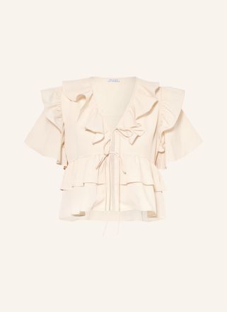 Mrs & Hugs Mrs & Hugs Bluse Mit Volants weiss