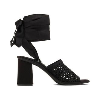 Miu Miu Riemchensandalen aus Stoff - - Shoes - Damen - Schwarzk - 36 1/2 EU