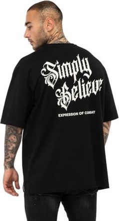 Tapout Simply Believe T-Shirt, Noir/Blanc, S Hommes