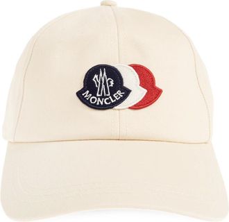 Moncler Homme, Accessoires, Beige, Taille: ONE Size Logo Baseball Cap