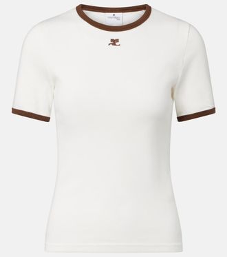 Courr&egrave;ges Courr&egrave;ges T-Shirt aus Baumwoll-Jersey