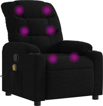 vidaXL Massage-Relaxsessel, schwarzer Stoff vidaXL