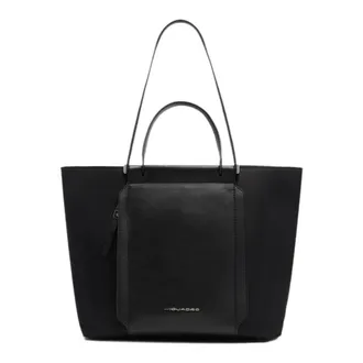 Piquadro Bd7140W92Tn Laptoptasche aus Nylon und Leder - - Bags - Damen - Schwarzk - ONE SIZE