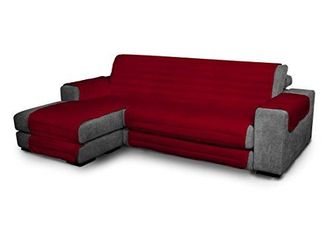 Italian Bed Linen Elegant Couchüberzüge, bordeaux 240cm +chaiselongue, 100% Mikrofaser