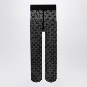 Gucci Schwarze Strumpfhose aus elastischem Nylon mit GG-Muster