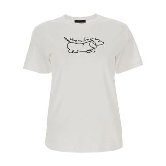 Emporio Armani Light White Style T-Shirt - - Tops - Damen - Beige - XS