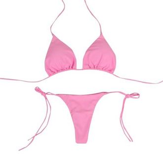 Generic Bikini Sexy Femme Maillot de Bain Ensemble Bikini Bandeau Bandage Femme, Push-Up Br&eacute;silien Deux Pi&egrave;ces pour Plage et Piscine