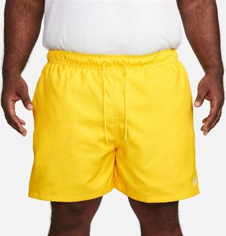 Nike Club Flow Trainingsshorts f&uuml;r Herren (Blitzgelb/Wei&szlig;)