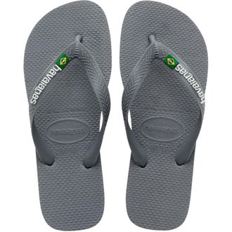 Havaianas Brasil Logo, ikonische, bequeme und langlebige Badelatschen mit Brasilien- Flagge und rutschfester Sohle mit farbigen Streifen, Unisex-Erwachsene