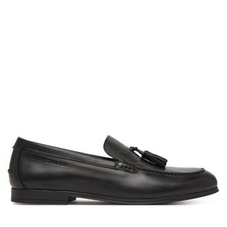 Tommy Hilfiger Slipper Tommy Hilfiger Flex Hilfiger Lth Tassel Loafer FM0FM05891 Schwarz