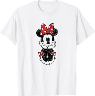 Disney Mickey And Friends Minnie Mouse Doodle Distressed T-Shirt