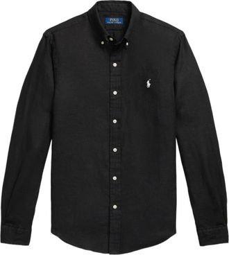 Polo Ralph Lauren Homme, Chemises, Noir, Taille: XL Chemise en lin &agrave; manches longues