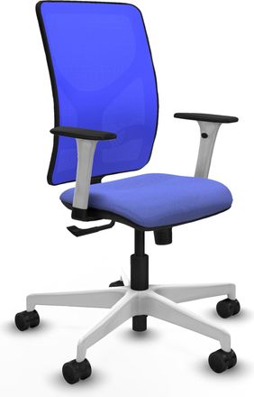 Piqueras y Crespo B&uuml;rostuhl mit hoher R&uuml;ckenlehne, mit wei&szlig;en und schwarzen Armlehnen, h&ouml;henverstellbare Lendenwirbelst&uuml;tze, ausgestattet mit 3 Positionen und Schneides