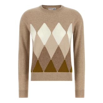 Ballantyne Klassischer Pullover mit Rautenmuster und Rundhalsausschnitt - - Knitwear - Damen - Beige - M