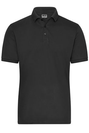 James & Nicholson Herren Bio Workwear Polo Stretch - Polo aus weichem Elastic-Piqu&eacute; | Farbe: black | Gr&ouml;sse: XXL