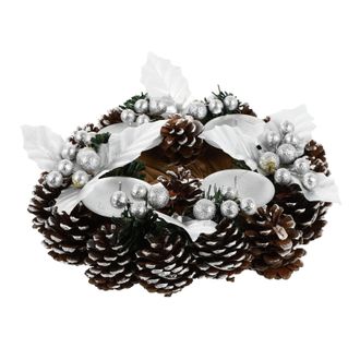 Valiclud Weihnachts Kerzenst&auml;nder 22cm Metall Kunststoff Silber Dekorativer Kerzenhalter f&uuml;r Esstisch Party Kreatives Wohndeko Accessoire f&uuml;r Zuhause Restauran