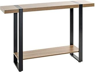 Haku Möbel Konsole, Eiche, schwarz, Metall, Spanplatte - Maße: B 120 x H 82 x T 30 cm, Style: Modern