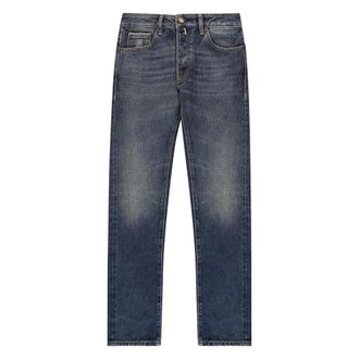 Moorer Klassische dunkelblaue Jeans mit Used-Look- l&auml;ssig - - Jeans - Herren - Blau - W30