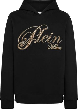 Philipp Plein hoodie à ornements strassés - 02 BLACK