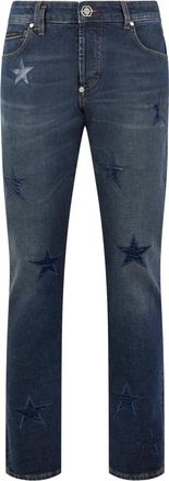 Philipp Plein Homme, Jeans, Bleu, Taille: W33 Super Straight Cut Jeans Cocco Stars