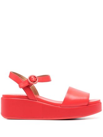 Camper sandales Misia 55 mm en cuir - Rouge
