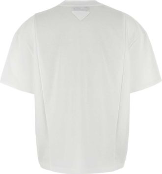 Prada Bianco Exterior: Cotton T-Shirt T-shirts And Polos