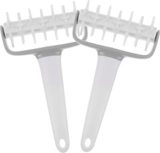 UPKOCH 2st Pp Pizza-nadelrolle Tortenmacher Pizza Teig Roller Brot Kruste Roller Pizza-stanzrad Pizzateigrolle Pizza Locher Brotrolle Pizzateig Kruste Roller