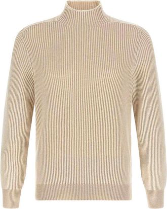 Brunello Cucinelli Pull Col Rond - Beige