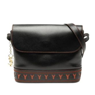 Saint Laurent Sac bandouli&egrave;re en cuir doccasion - Femme - Pre-owned - Noir - Taille: ONE Size