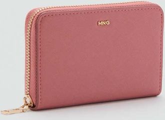 Mango Portefeuille effet saffiano rose - Femme - Taille unique - MANGO