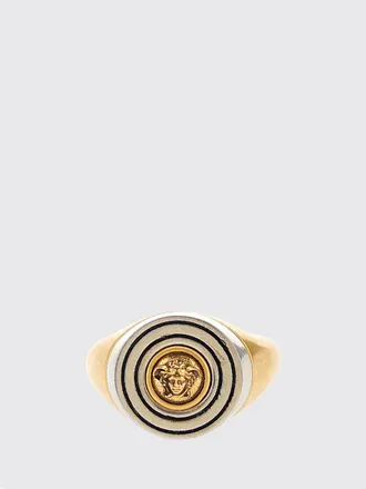 Versace Bague Orbit en laiton dor&eacute; avec d&eacute;tail iconique t&ecirc;te de M&eacute;duse