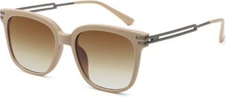 Generic Lunettes De Soleil Tendance &Agrave; Monture M&eacute;tallique Large For Hommes, Femmes, Conduite, Photographie De Rue, Vacances(Brown)