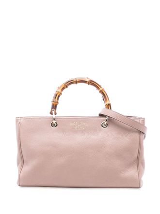 Gucci 2016-2025 Medium Calfskin Bamboo Shopper satchel - Rose
