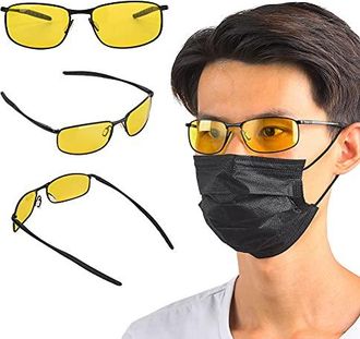 Generic Sorandy Lunettes de Conduite Polaris&eacute;es Anti-&eacute;blouissement pour Sports de Plein Air, Verres Jaunes HD, Lunettes de Nocturne pour Hommes et Femmes, Mon
