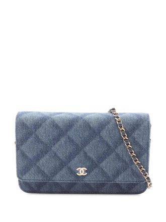 Chanel sac &agrave; bandouli&egrave;re en jean CC (2021-2025) - Bleu