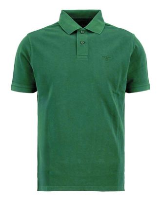 Barbour Piqu&eacute;-Poloshirt aus Baumwolle mit Label-Schriftzug, Tailored Fit in
