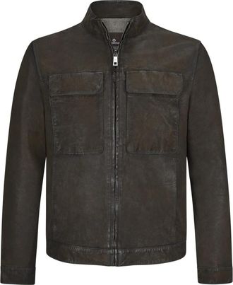 Milestone Italienische Leder Bikerjacke - - Jackets - Herren - Braun - 2XL
